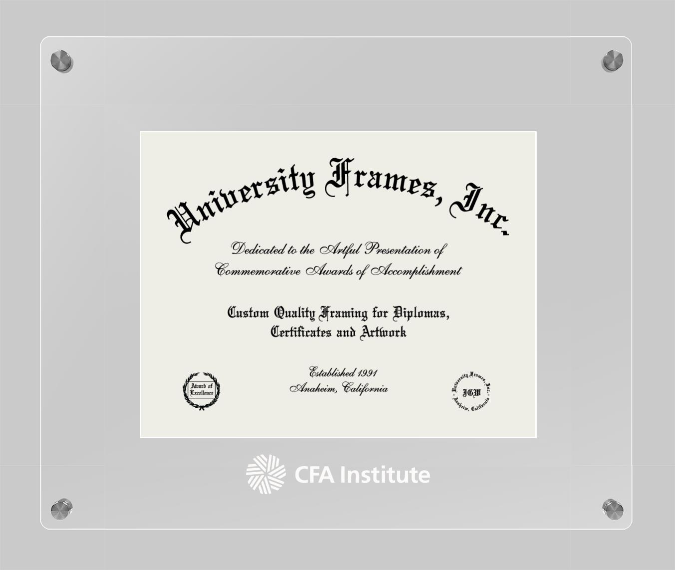 CFA Institute Diploma Frame | University Frames